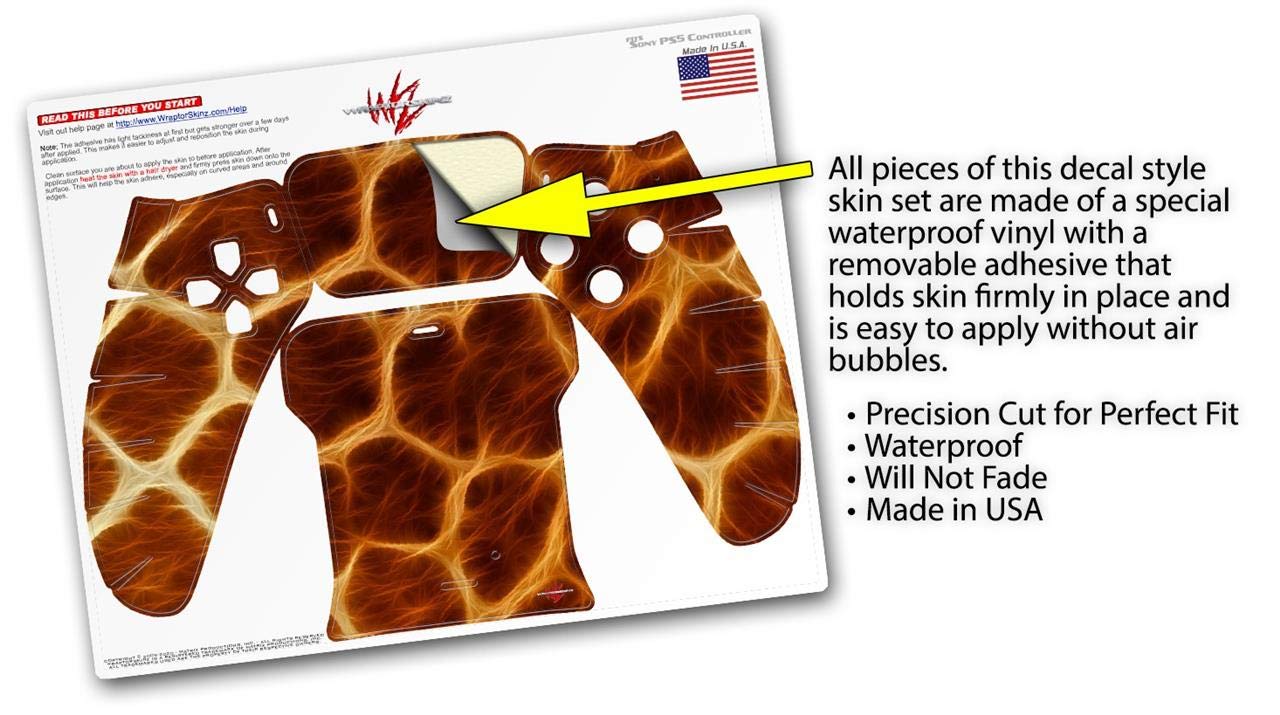 WraptorSkinz Skin Wrap compatible with Sony PS5 DualSense Controller Fractal Fur Giraffe (CONTROLLER NOT INCLUDED)