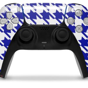 WraptorSkinz Skin Wrap compatible with Sony PS5 DualSense Controller Houndstooth Royal Blue (CONTROLLER NOT INCLUDED)