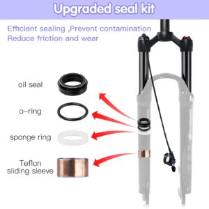 ZTZ Mountain Bike Fork,26 27.5 29 inch MTB Suspension Air Fork ，Rebound Adjust，Travel 120mm,QR 9mm，1-1/8 Straight Tube, Ultralight Mountain Bike Front Fork for XC/AM Bike(Remote Lockout/27.5inch)