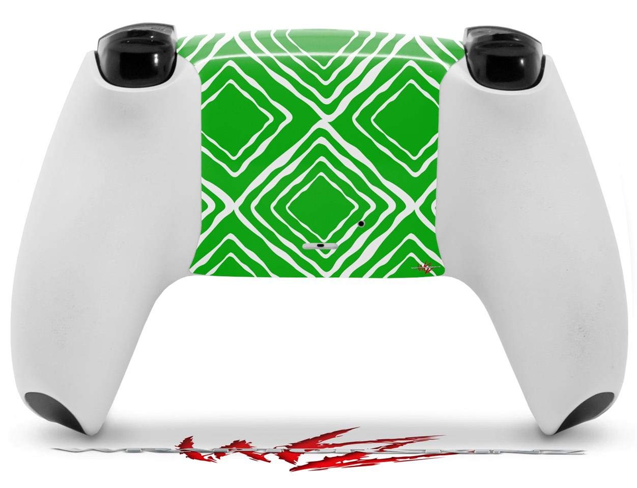 WraptorSkinz Skin Wrap compatible with Sony PS5 DualSense Controller Wavey Green (CONTROLLER NOT INCLUDED)