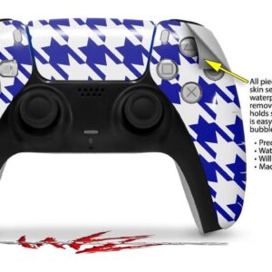 WraptorSkinz Skin Wrap compatible with Sony PS5 DualSense Controller Houndstooth Royal Blue (CONTROLLER NOT INCLUDED)