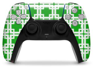 wraptorskinz skin wrap compatible with sony ps5 dualsense controller boxed green (controller not included)