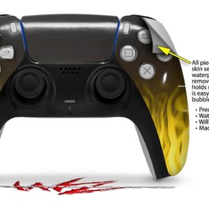 WraptorSkinz Skin Wrap compatible with Sony PS5 DualSense Controller Fire Yellow (CONTROLLER NOT INCLUDED)