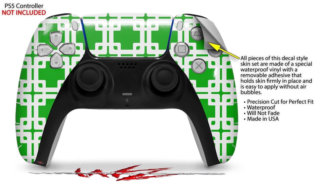 WraptorSkinz Skin Wrap compatible with Sony PS5 DualSense Controller Boxed Green (CONTROLLER NOT INCLUDED)