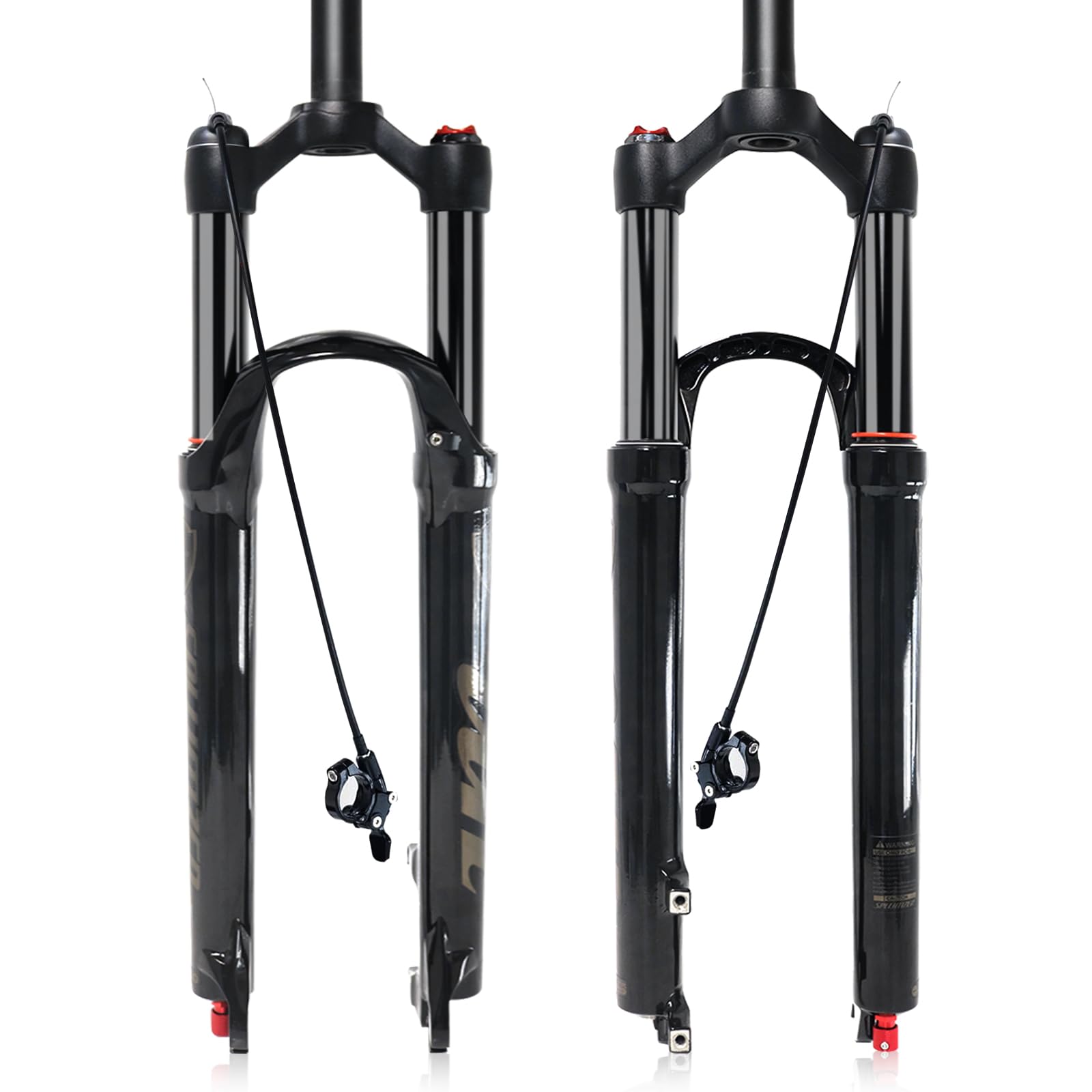 ZTZ Mountain Bike Fork,26 27.5 29 inch MTB Suspension Air Fork ，Rebound Adjust，Travel 120mm,QR 9mm，1-1/8 Straight Tube, Ultralight Mountain Bike Front Fork for XC/AM Bike(Remote Lockout/27.5inch)