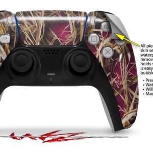 WraptorSkinz Skin Wrap compatible with Sony PS5 DualSense Controller WraptorCamo Grassy Marsh Camo Neon Fuchsia Hot Pink (CONTROLLER NOT INCLUDED)