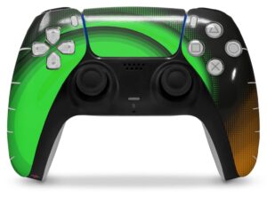 wraptorskinz skin wrap compatible with sony ps5 dualsense controller alecias swirl 01 green (controller not included)