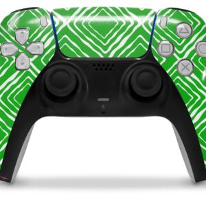 WraptorSkinz Skin Wrap compatible with Sony PS5 DualSense Controller Wavey Green (CONTROLLER NOT INCLUDED)