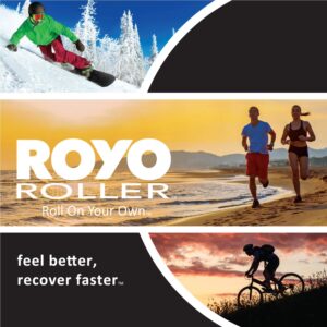 ROYO Foam Roller - 15 in. Adjustable Length, Medium Density Deep Tissue Massager for Muscle and Triggerpoint Release, Use for Daily Fitness and Exercise, Stretching and Sport Training