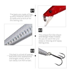 BESPORTBLE 3pcs Bait Artificial Fishing Tackle Fishing Accessory Fishing Supplies Outdoor Fake Lure Life-Like Fishing Lure Fake Fishing Lures Imitation Fishing Hook Household Fishing Tackle