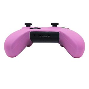 Pink Skins RALAN,Silicone Controller Cover Skin Protector Compatible for Xbox One S/X Controller (Pink Pro Thumb Grip x 2,Cat + Skull Cap &Cover Grip x 2)