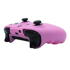 Pink Skins RALAN,Silicone Controller Cover Skin Protector Compatible for Xbox One S/X Controller (Pink Pro Thumb Grip x 2,Cat + Skull Cap &Cover Grip x 2)