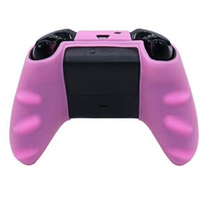 Pink Skins RALAN,Silicone Controller Cover Skin Protector Compatible for Xbox One S/X Controller (Pink Pro Thumb Grip x 2,Cat + Skull Cap &Cover Grip x 2)