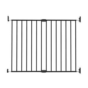 perma child safety locking walk through baby gate for stairs, extra wide and extra tall, warm black, 32.3-55.9 inch (pack of 1)