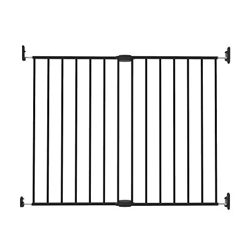 Perma Child Safety Locking Walk Through Baby Gate for Stairs, Extra Wide and Extra Tall, Warm Black, 32.3-55.9 Inch (Pack of 1)