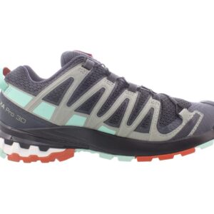 Salomon XA PRO 3D v8 Trail Running Shoes for Women, Ebony/Yucca/Mecca Orange, 9