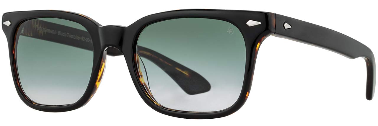 AO Tournament Sunglasses - Black Tortoise - SunVogue Green Gradient AOLite Nylon Lenses - 52-20-145