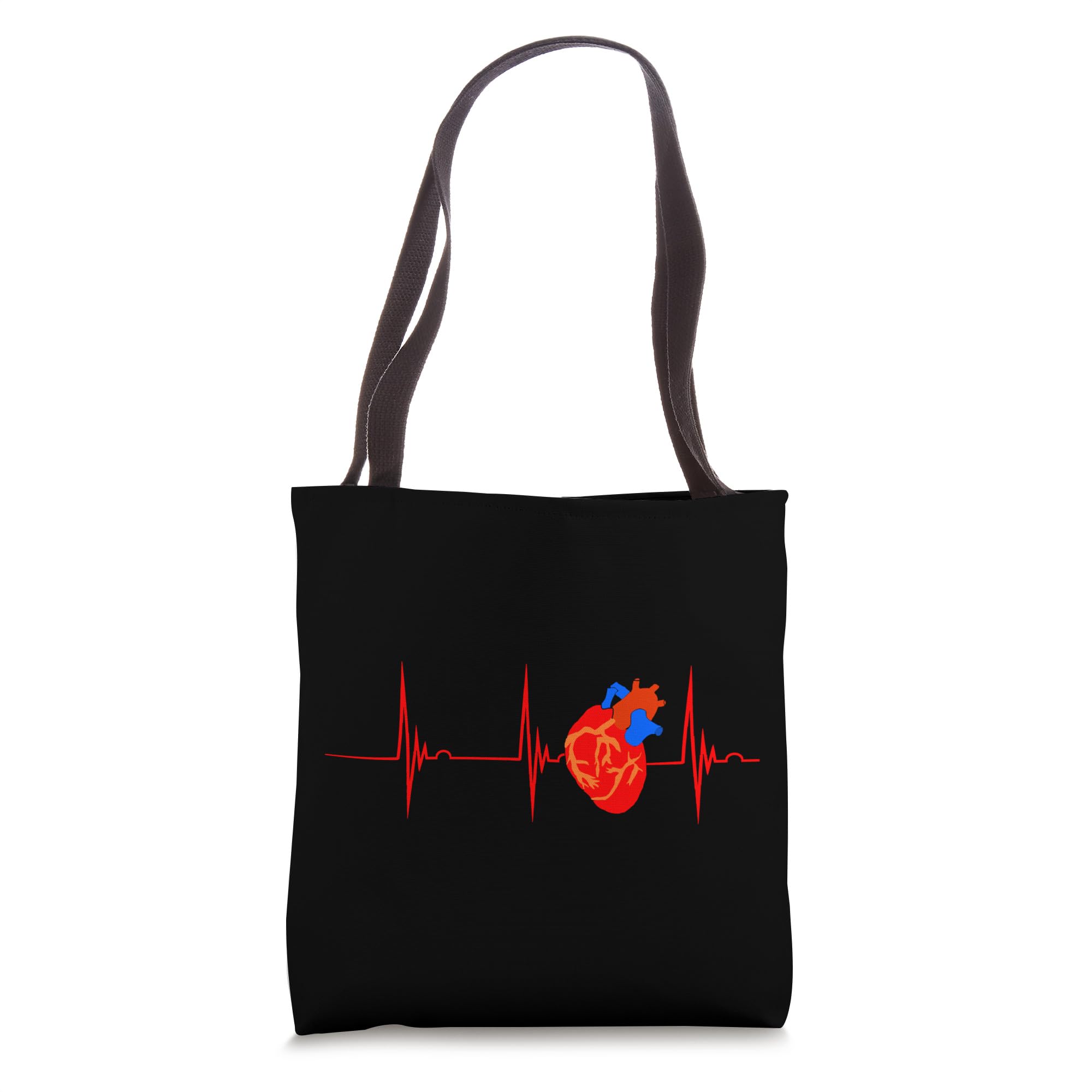 Cardiology Anatomy Heart Rhythm EKG Pulse Cardiac Nursing Tote Bag