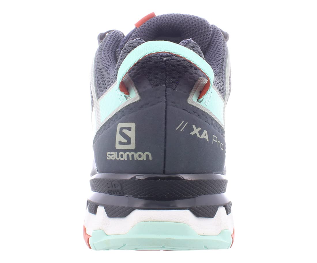 Salomon XA PRO 3D v8 Trail Running Shoes for Women, Ebony/Yucca/Mecca Orange, 9