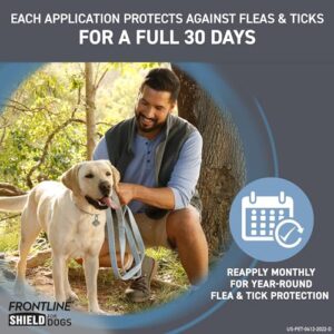 FRONTLINE Shield Flea & Tick Treatment for Small Dogs 11-20 lbs., Count of 3