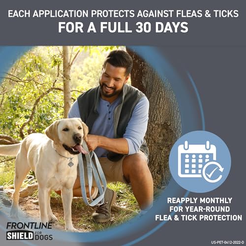 FRONTLINE Shield Flea & Tick Treatment for Small Dogs 11-20 lbs., Count of 3