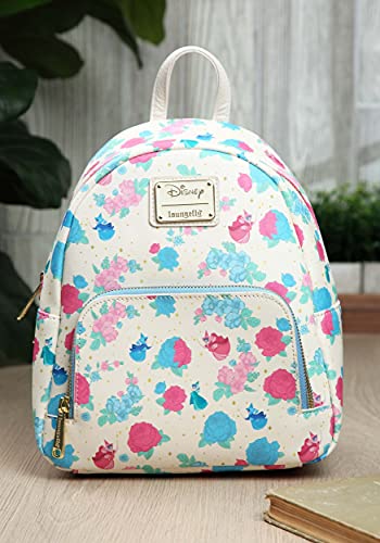 Loungefly Sleeping Beauty Floral Fairy Godmother Mini Backpack Natural-Floral