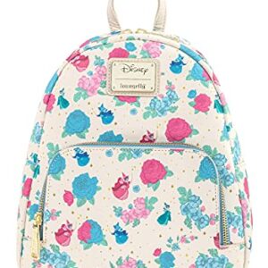 Loungefly Sleeping Beauty Floral Fairy Godmother Mini Backpack Natural-Floral