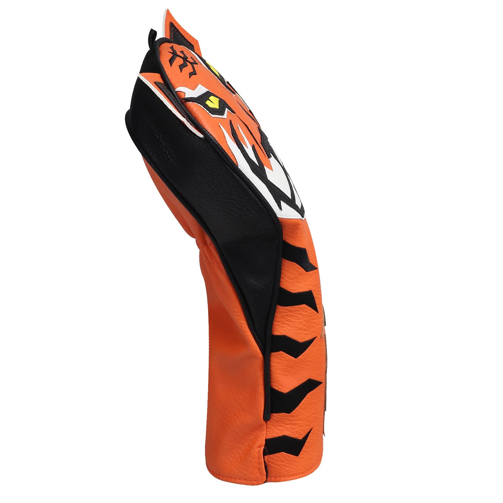 Craftsman Golf Orange/Black Synthetic Leather Tiger Animal Driver Headcover 460cc (#1 Driver Cover)