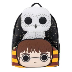 loungefly pop harry potter and hedwig cosplay womens double strap shoulder bag purse