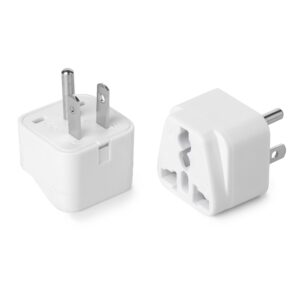 bates- european plug adapter, 2 pc, travel adapter, us to europe plug adapter, eu adapter, electrical adapters, converter plug