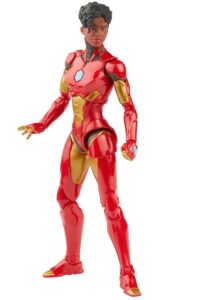 marvel hasbro legends series 6-inch ironheart action figure toy, premium design and articulation, includes 5 accessories and 1 build-a-figure part, red,gold