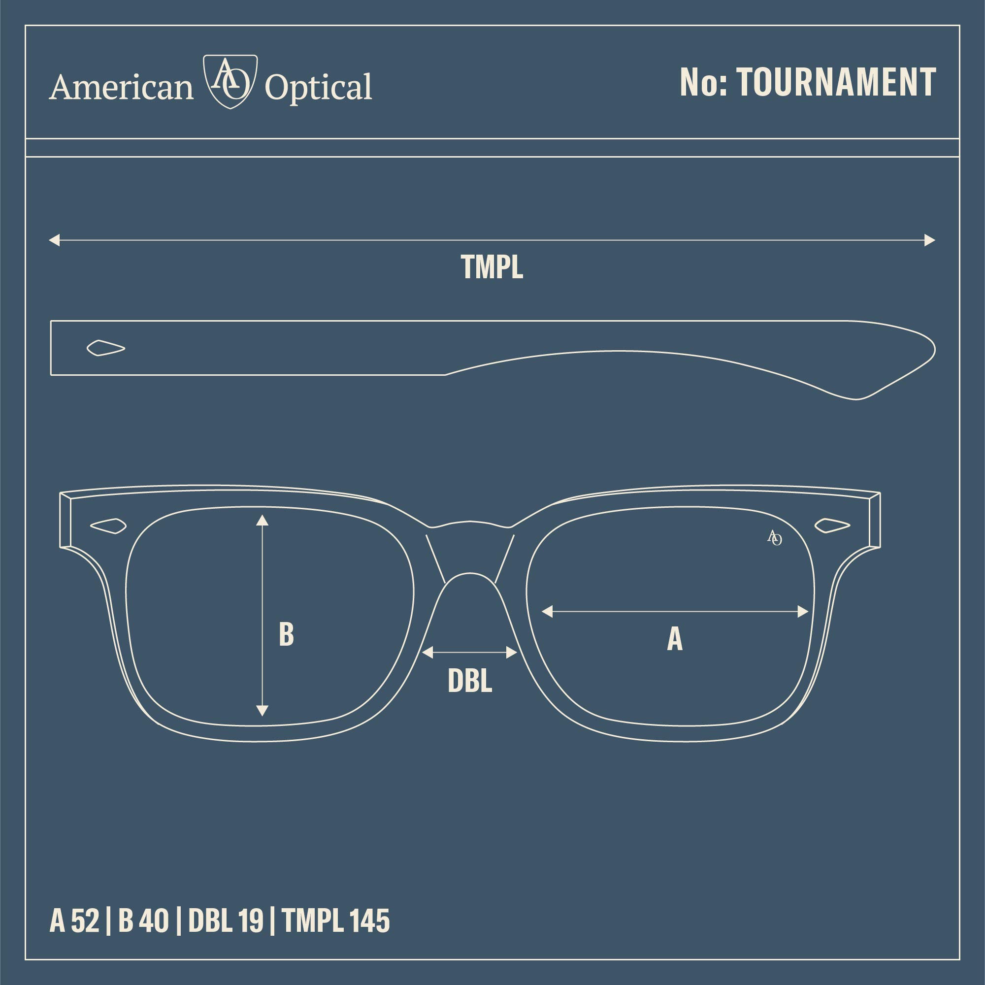 AO Tournament Sunglasses - Black Tortoise - SunVogue Green Gradient AOLite Nylon Lenses - 52-20-145