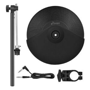 donner mute cymbal set with 12-inch cymbals for electric drum kit, signal cable, rack clamp, and more stable iron metal bracket (for ded-200/300/400 expansion)