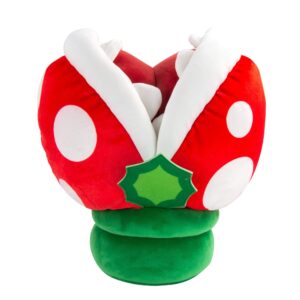 club mocchi- mocchi- nintendo super mario plush - piranha plant plushie - collectible squishy plushies - 15 inch, red