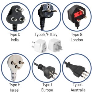 Bates- European Plug Adapter, 2 pc, Travel Adapter, US to Europe Plug Adapter, EU Adapter, Electrical Adapters, Converter Plug