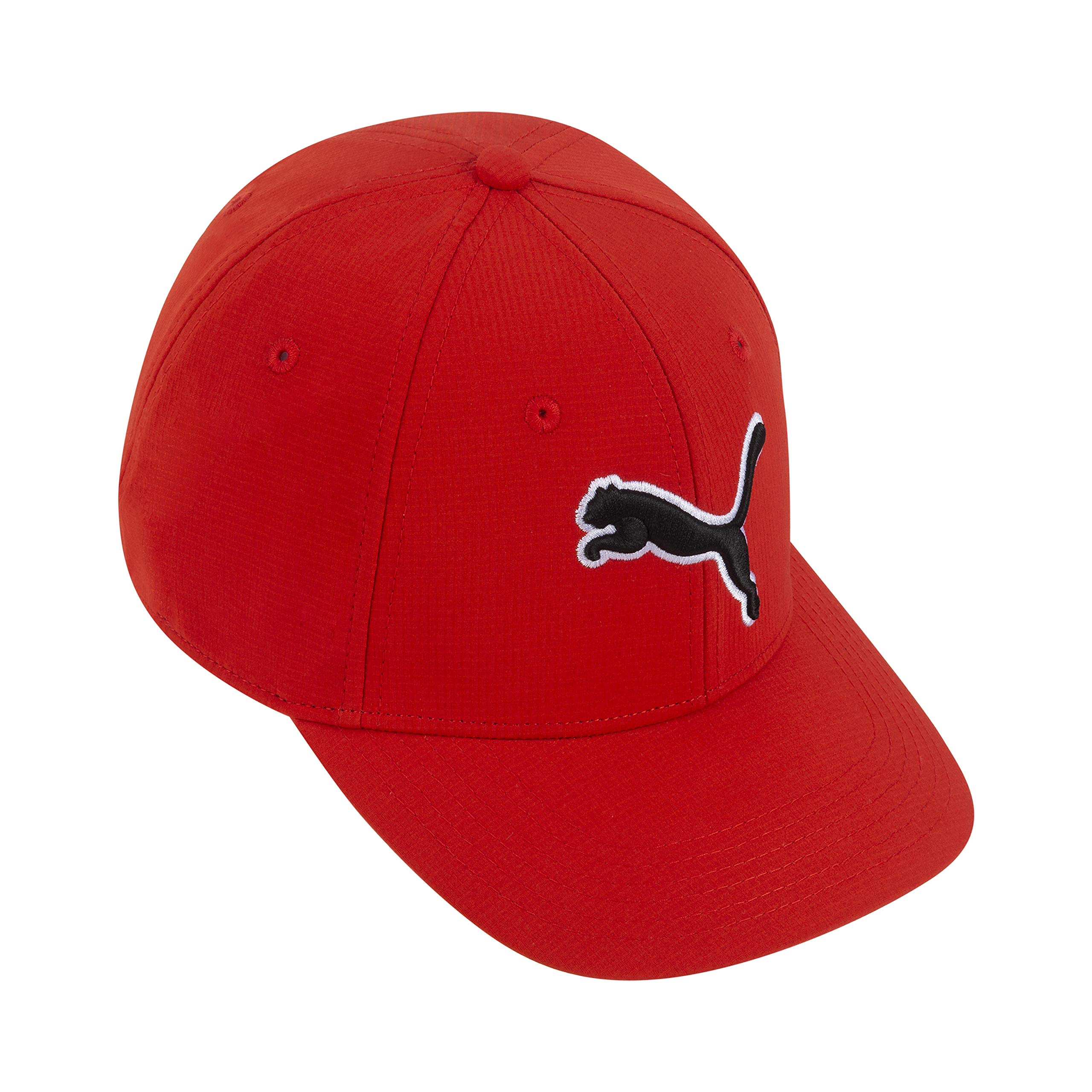 PUMA Evercat Dillon Stretch-Fit Cap, Firey Red/Black, L/XL