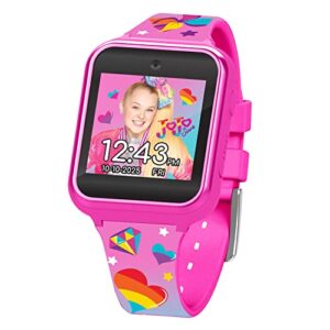 accutime kids nickelodeon jojo siwa educational, touchscreen smart watch toy for girls, boys, toddlers - selfie cam, learning games, alarm, calculator, pedometer & more (model: joj4252az)