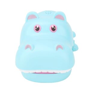 Finger Biting Toys,Cute Cartoon Hippo Mouth Pressing Teeth Relieve The Pressure Toy Party Daring Challenge Game Funny Toy for Adults Kids (Blue)