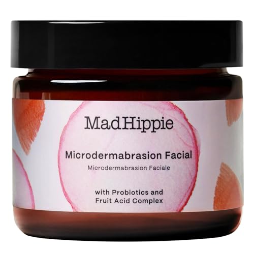 Mad Hippie MicroDermabrasion Facial - Exfoliating Face Scrub with Glycolic Acid, Mandelic Acid, AHA Complex & Hyaluronic Acid, 2.1 Fl Oz