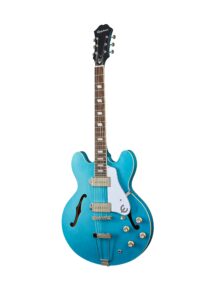 epiphone casino hollowbody worn, blue denim