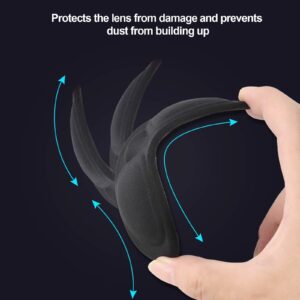 NexiGo VR Lens Protect Cover and Gaming Earphones, Washable and Anti-Scratch Lens Protector, 3D Surrounding Sound Earphones with Custom-Length Short Cable, Designed for Oculus Quest 2