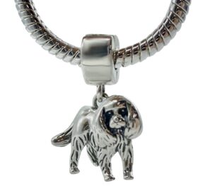 bolenvi cavalier king charles spaniel dog 925 sterling silver pendant charm bead for pandora & similar charm bracelets or necklaces