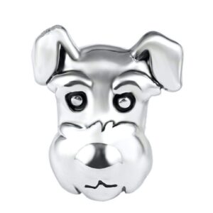 bolenvi miniature schnauzer dog 925 sterling silver charm bead for pandora & similar charm bracelets or necklaces