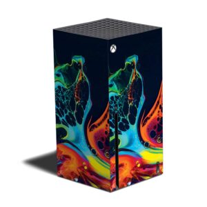 mighty skins skin compatible with xbox series x - color splash | protective, durable, and unique vinyl decal wrap cover | easy to apply, remove, and change styles | made in the usa (mixbserx-color splash)