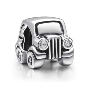 bolenvi jeep car truck 925 sterling silver charm bead for pandora & similar charm bracelets or necklaces