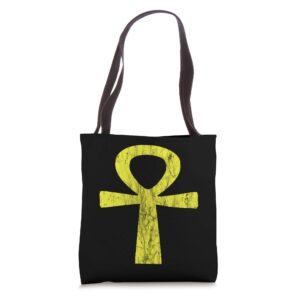 ankh cross vintage sacred sign ancient egyptian art tote bag