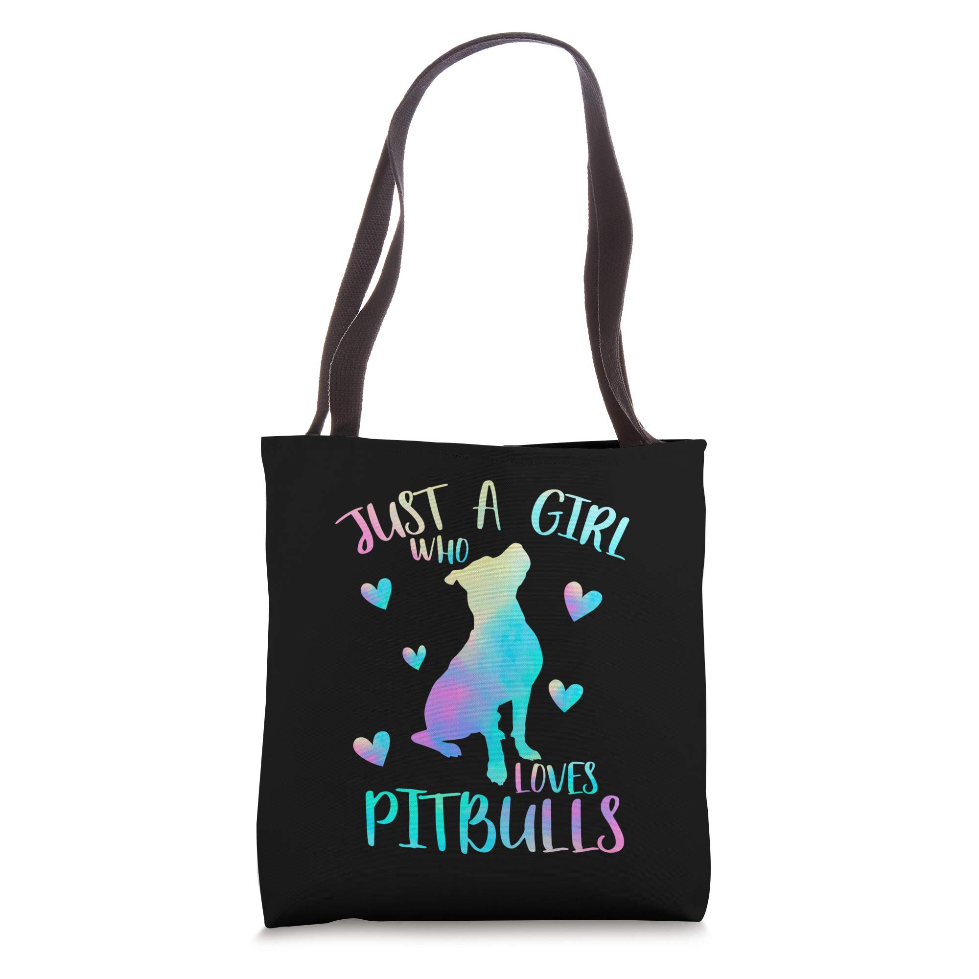 Just a Girl Who Loves Pitbulls Themed Cute Pitbull Lover Tote Bag