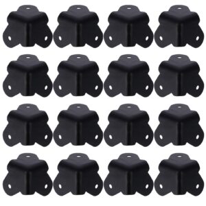 16pcs angle corner protector black iron cabinet speaker corners protector for cabinet guitar amplifier stage speaker rounded metal guards