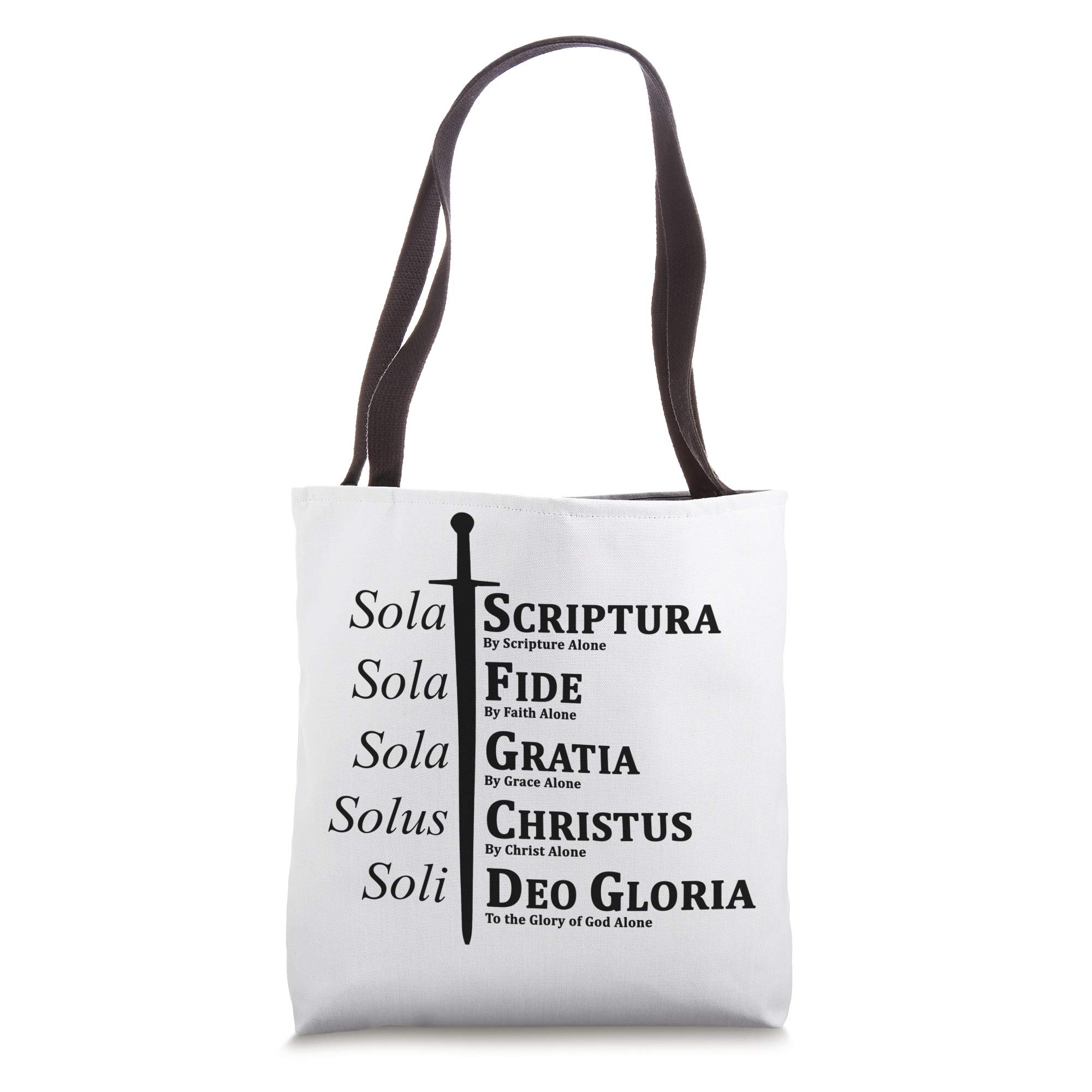 Five Solas Reformed Christian Tote Bag