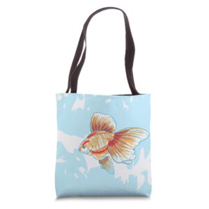 goldfish lover gift kids boys girls cute fish goldfish tote bag